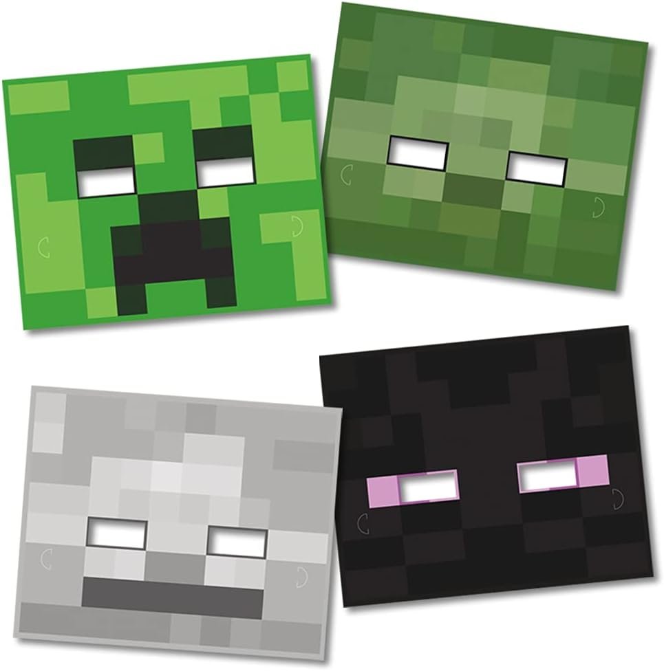 Minecraft Paper Masks - 8ct – PandoraParty